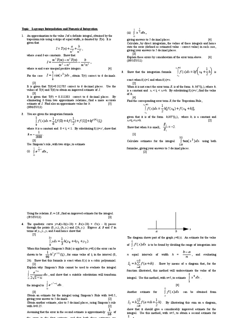 Numerical Analysis Integration Pdf Integral Applied Mathematics 2144