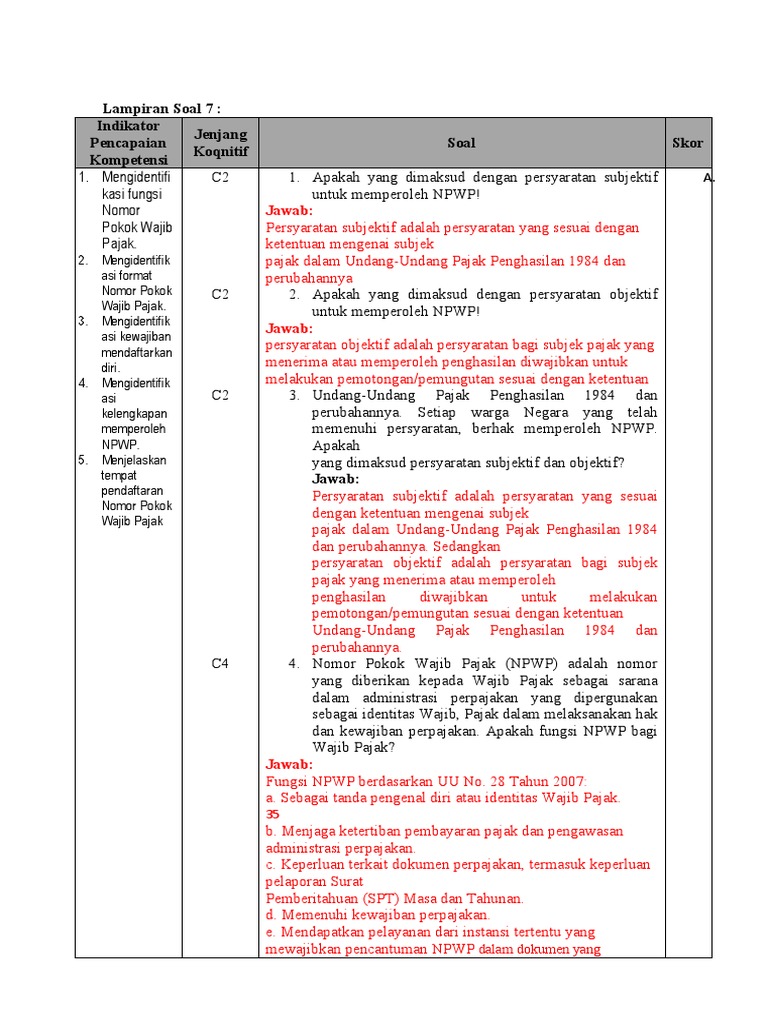 Lampiran Soal 7 | PDF