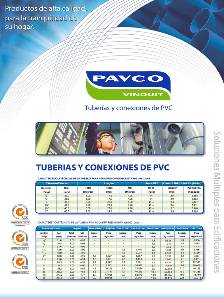 Catálogo de Accesorios PVC Pavco | PDF