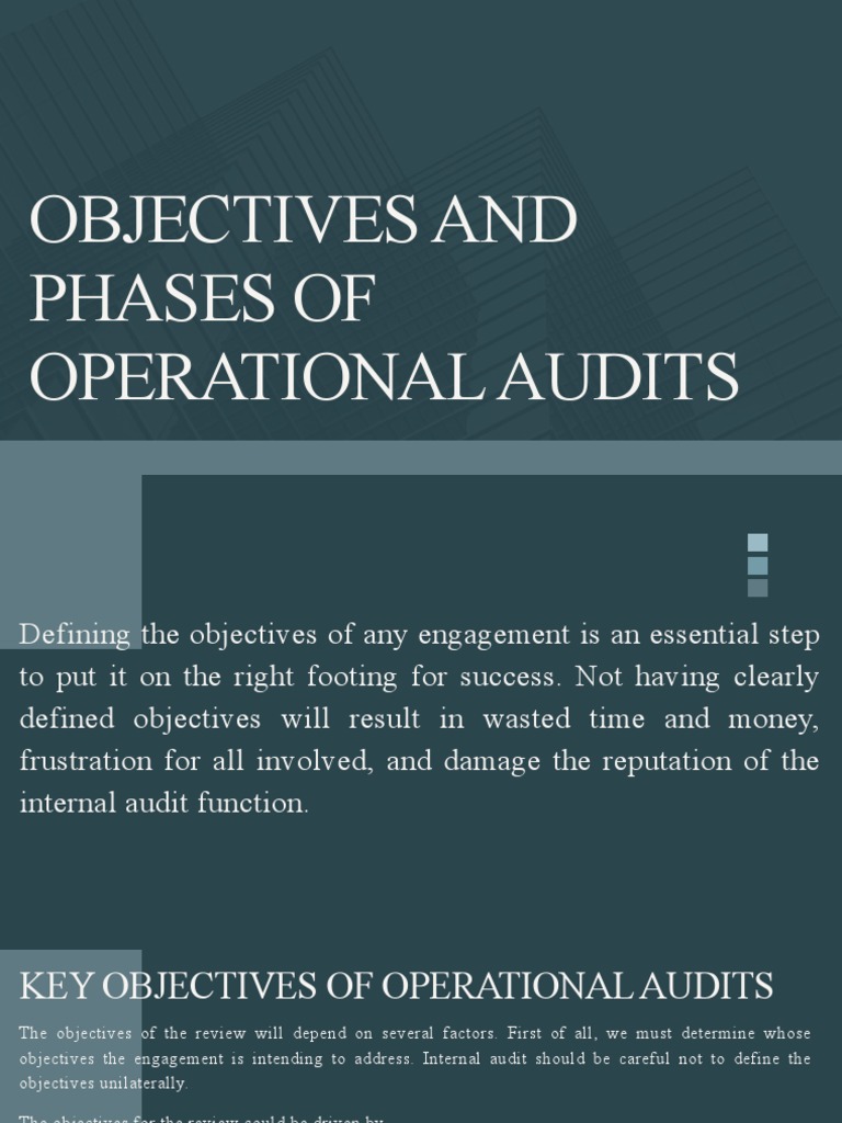 Objectives-and-Phases-of-Operational-Audits | PDF | Audit | Internal Audit