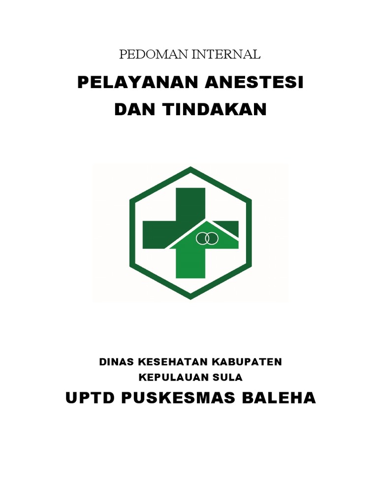Pedoman Internal Pelayanan Anesthesi Dan Pembedahan | PDF