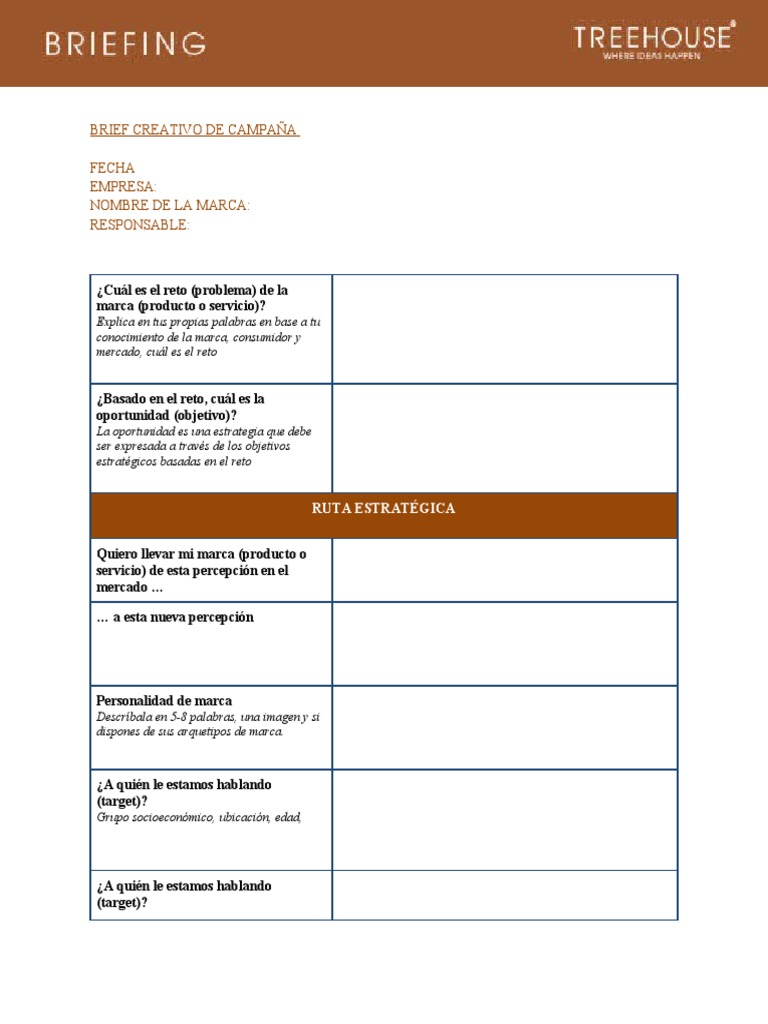 Brief Creativo Campaña | PDF