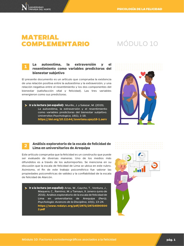 Material Complementario: Módulo 10 | PDF | Felicidad | Sicología