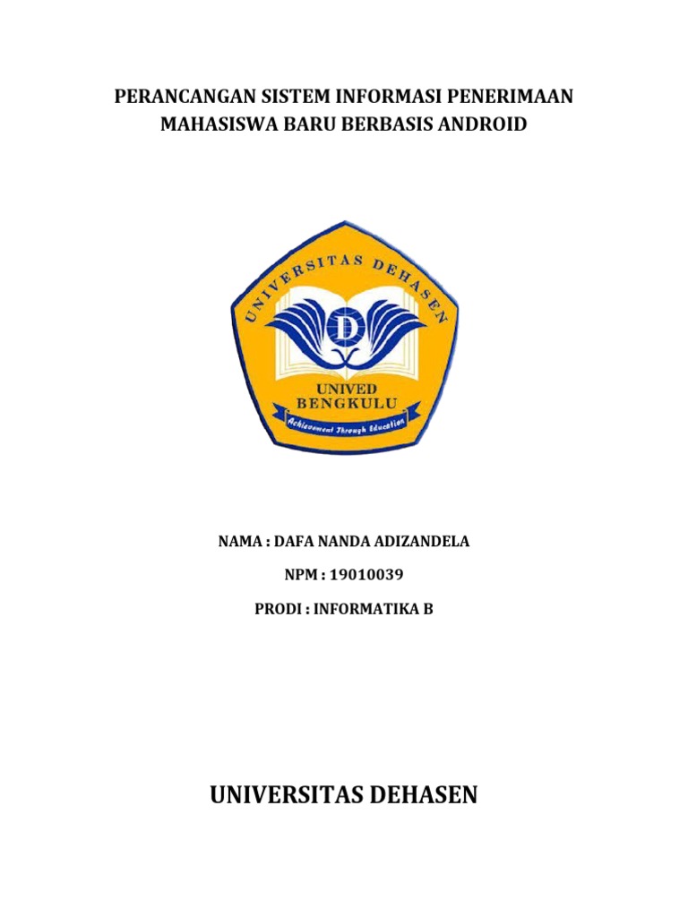 Perancangan Sistem Informasi Penerimaan Mahasiswa Baru Berbasis Android ... Perancangan Sistem Informasi Penerimaan Mahasiswa Baru Berbasis Android ...