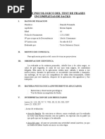 Interpretacion Del Test Sacks | PDF | Sicología | Ciencias del ...
