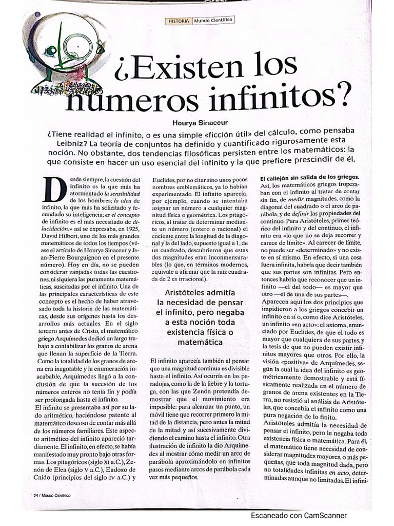 ¿Existen Los Números Infinitos | PDF