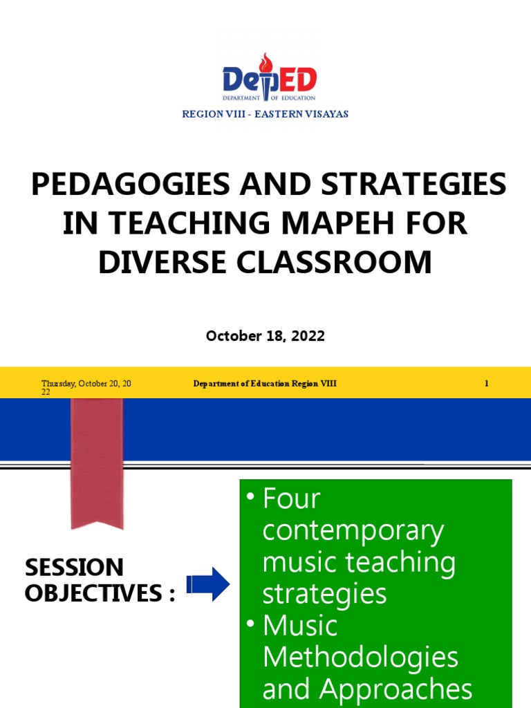 Pedagogies & Strategies in Teaching MAPEH For Diverse Classroom ...