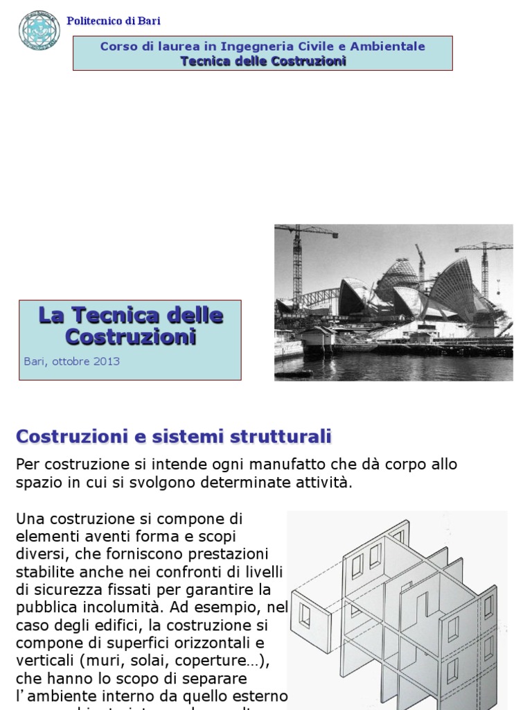 La Tecnica Delle Costruzioni | PDF