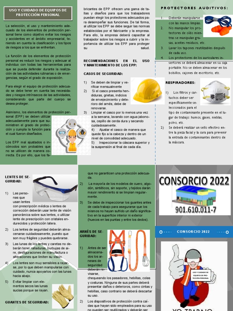 Uso y Cuidado de Equipos de Protección Personal | PDF | Casco