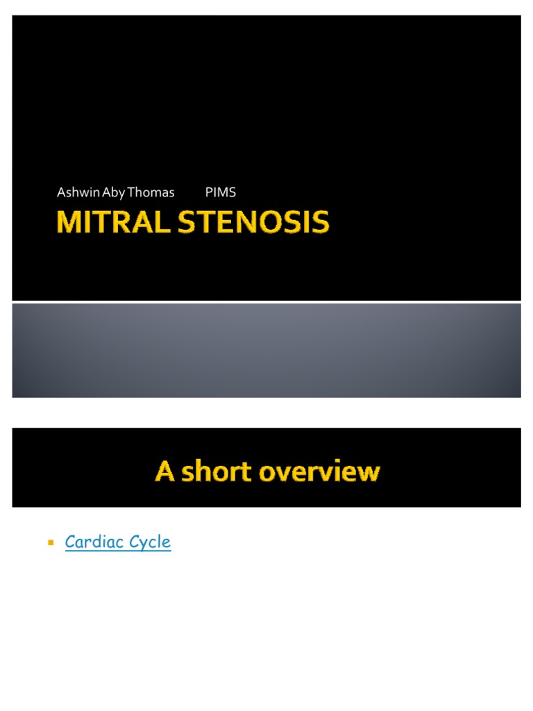 Mitral Stenosis | PDF