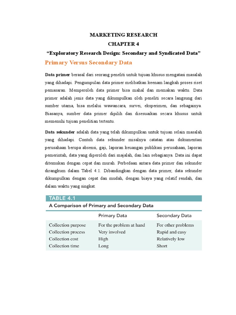 Resume Chapter 4 Riset Pemasaran | PDF