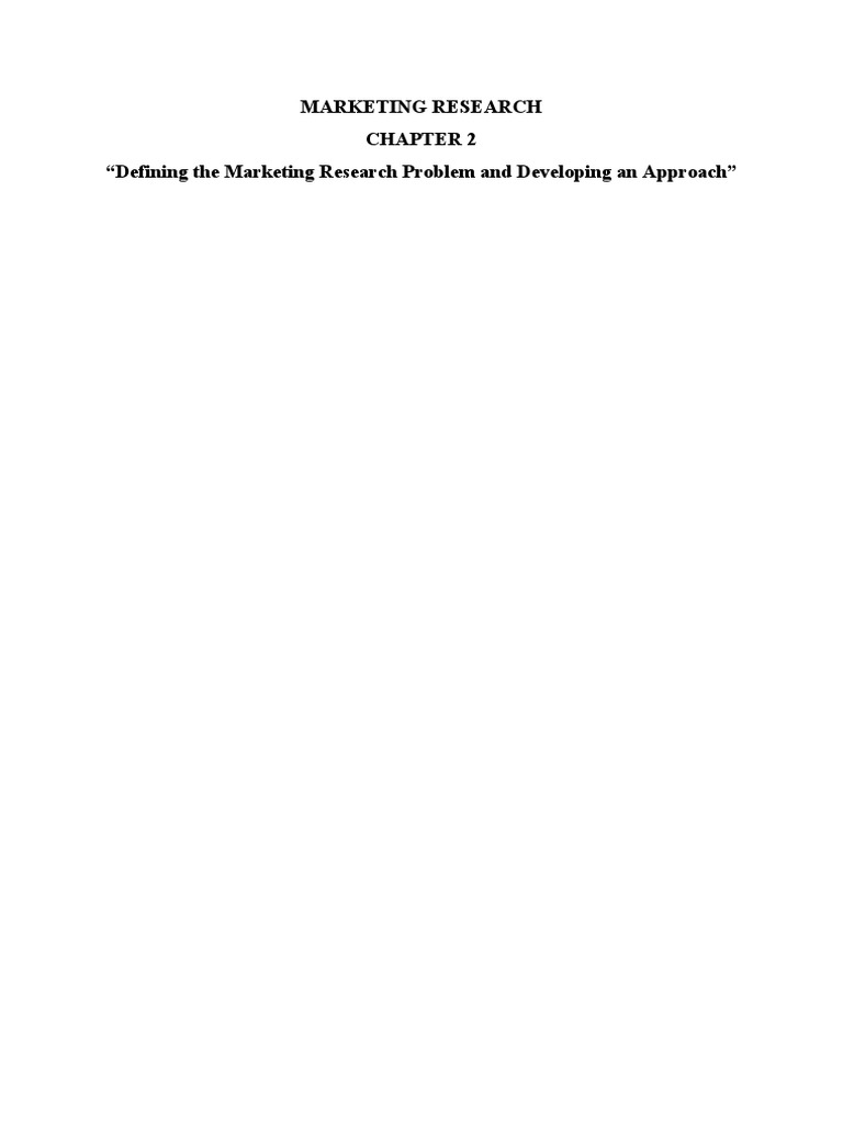 Resume Chapter 2 Riset Pemasaran | PDF