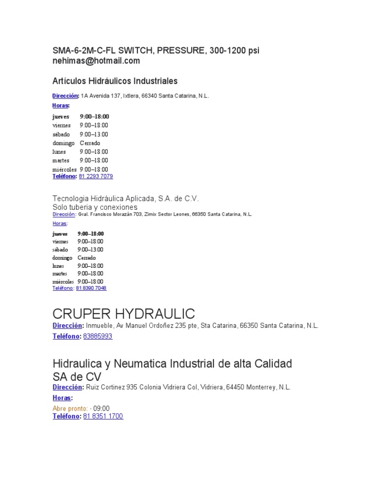 Cruper Hydraulic: Hidraulica Y Neumatica Industrial de Alta Calidad ...