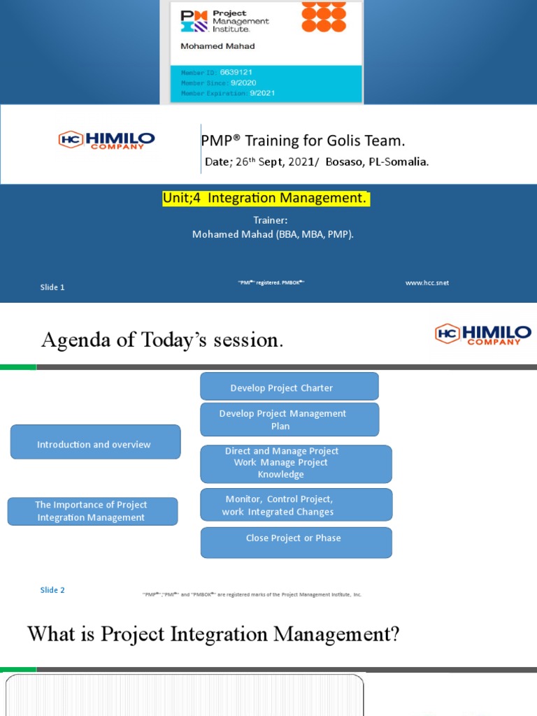 PMP Chapter-4 Intergration Management | PDF | Project Management | Internal Rate Of Return