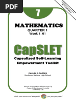 MATH Grade 7 Quarter 1 Module 1 Week 1 | PDF | Empty Set | Set ...