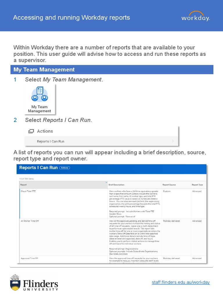 Accessing and Running Workday Reports | PDF | Microsoft Excel ...