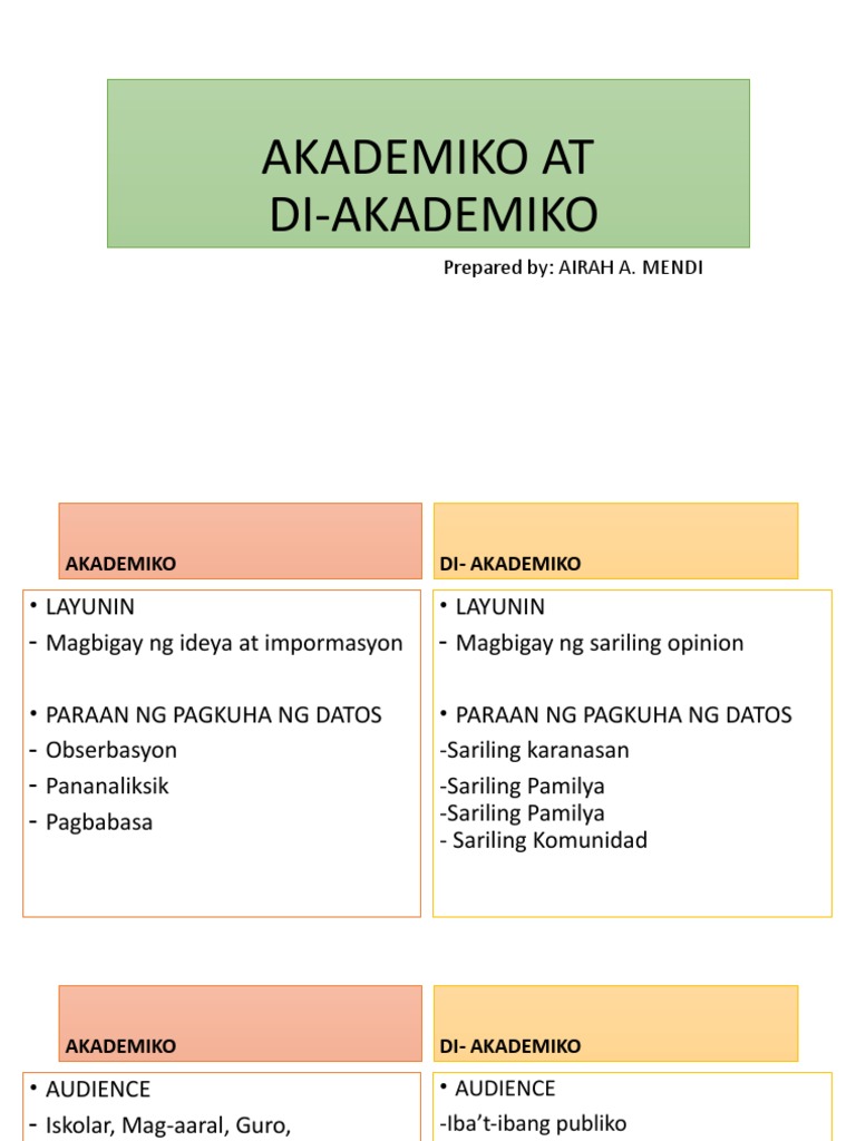 Akademiko-At Di Akademiko | PDF