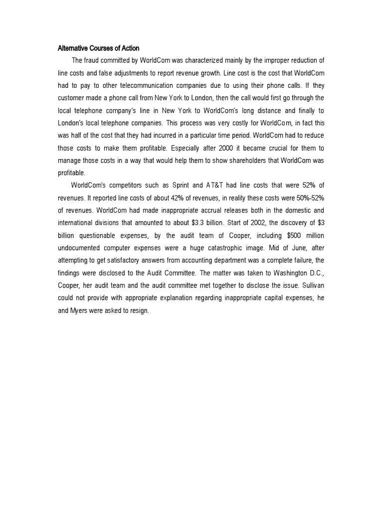 Alternative Course of Action | PDF