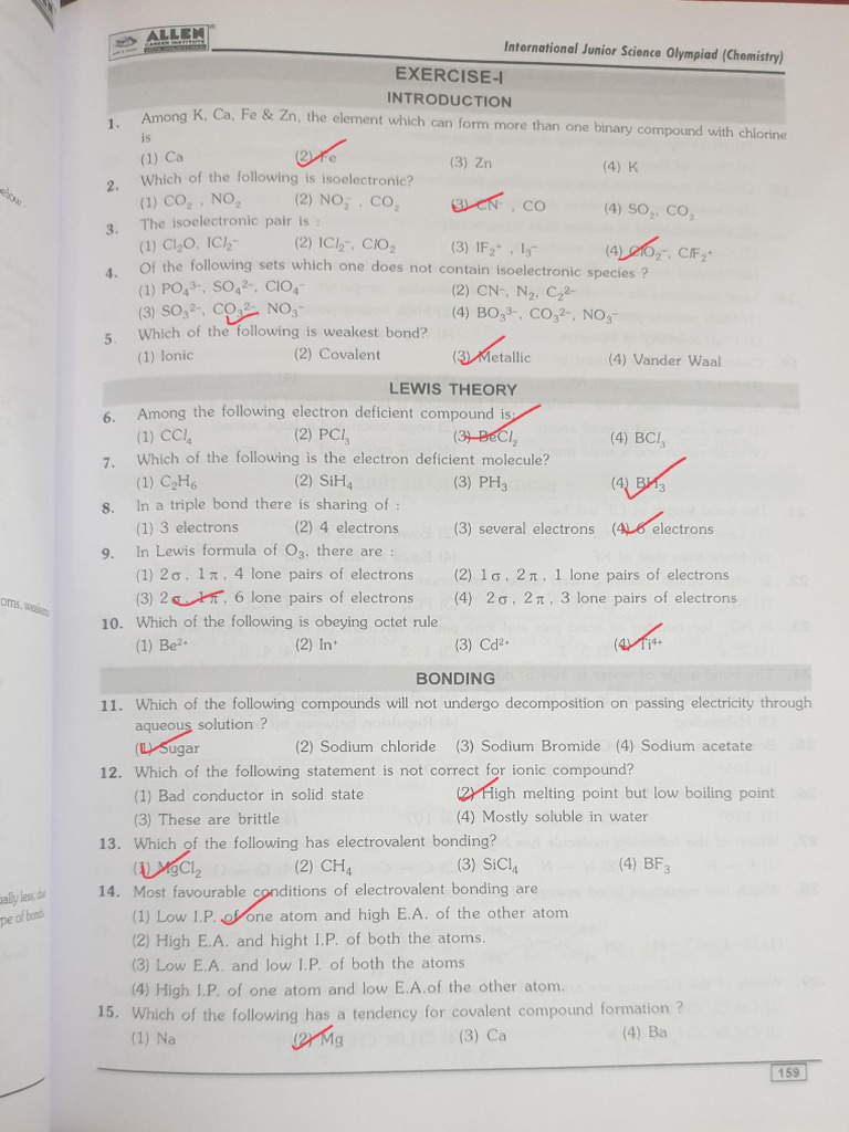 Chemical Bonding Exercises | PDF