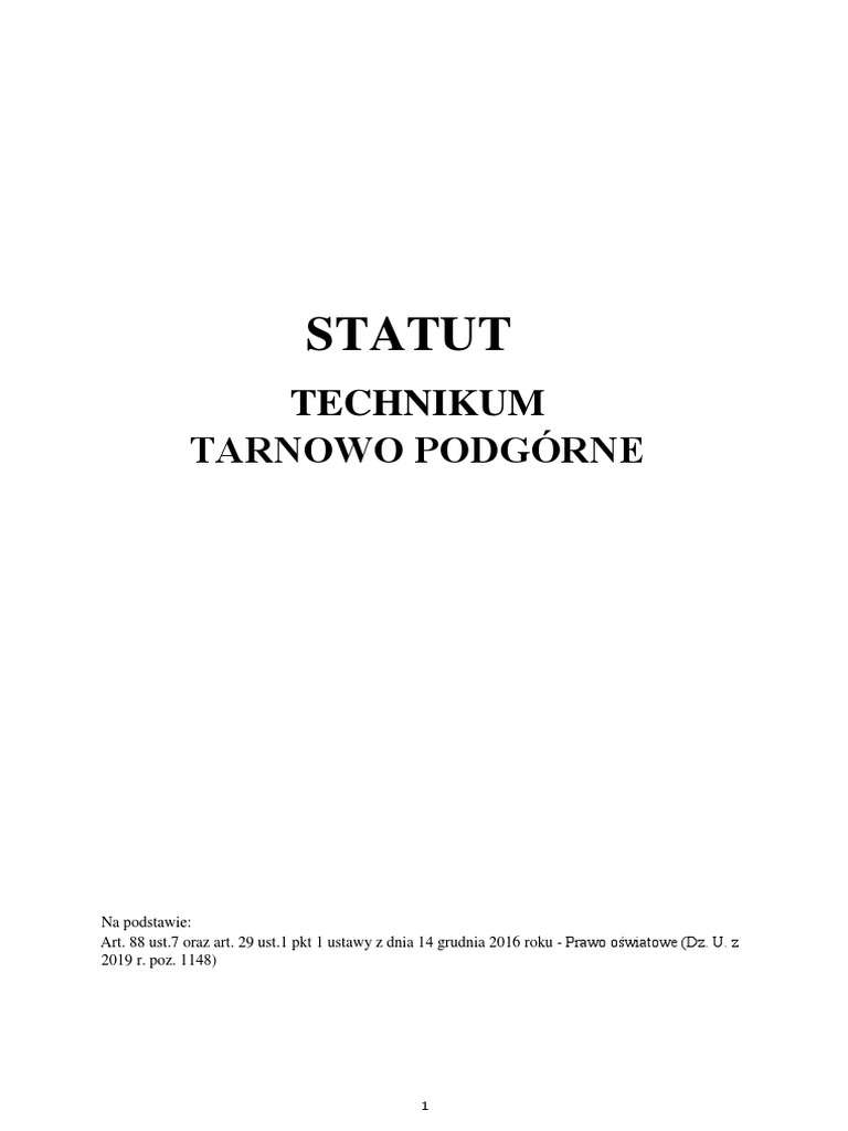 Technikum Statut | PDF