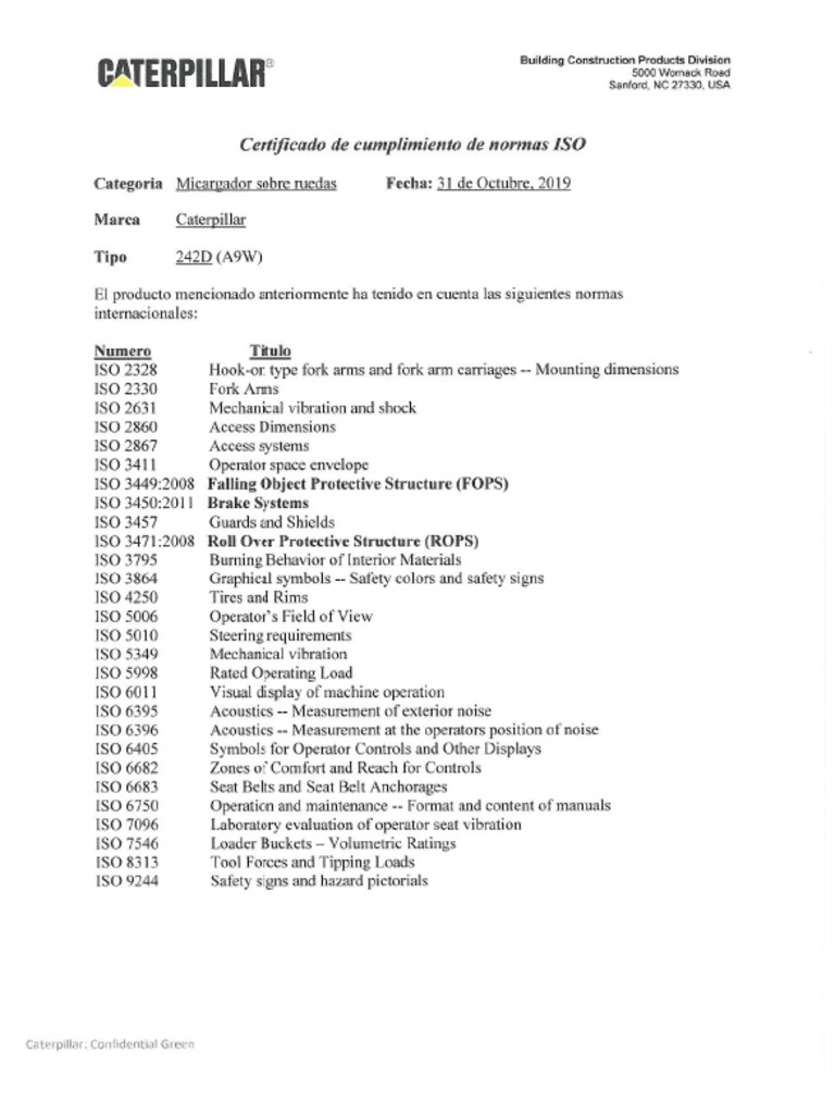 242D Standards Letter Spanish Oct2019 | PDF