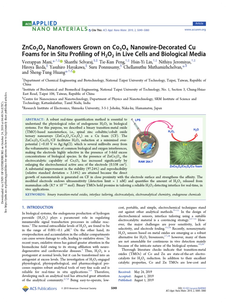 ZnCo2O4 Nanoflowers Grown On Co3O4 Nanowire-Decorated Cu | PDF ...