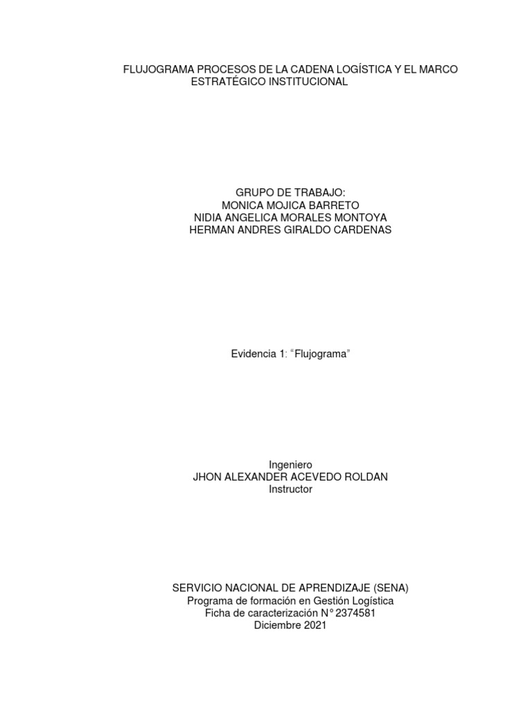 Proceso de La Cadena Logistica (Flujograma) | PDF | Logística | Business