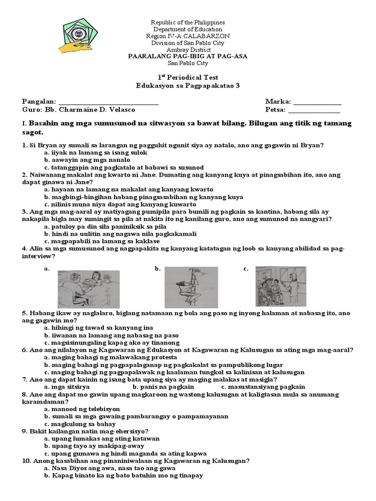 ESP 1st Periodical | PDF