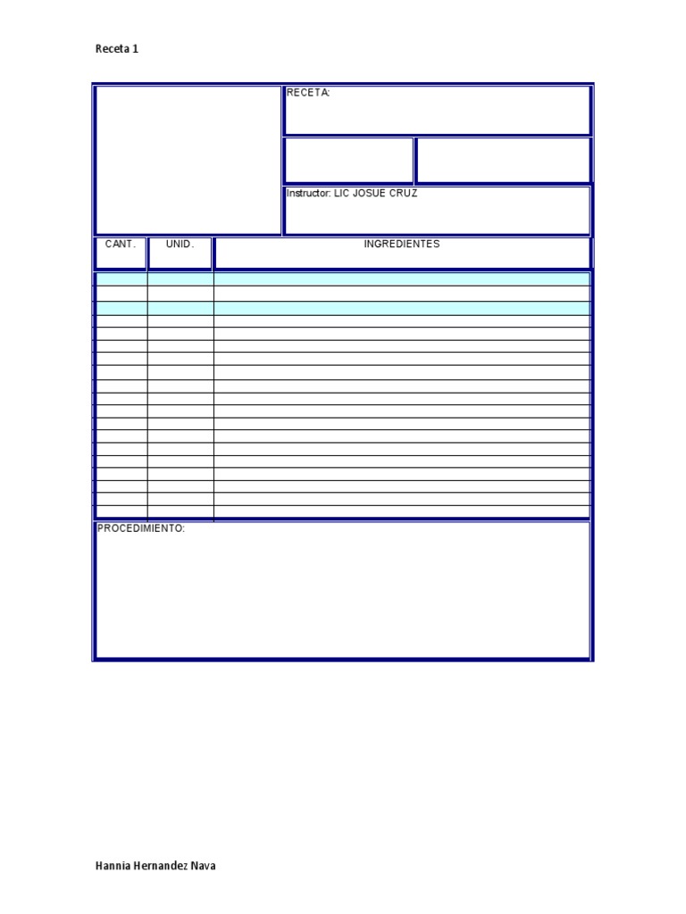 Receta 1 | PDF