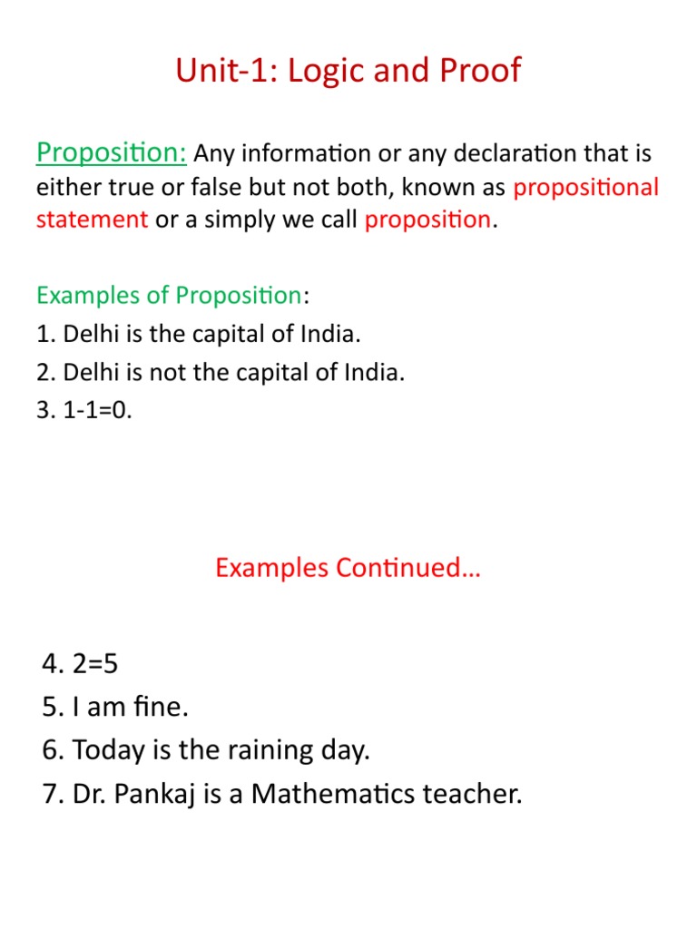 Introduction to Logic and Propositions | PDF | Proposition | Truth