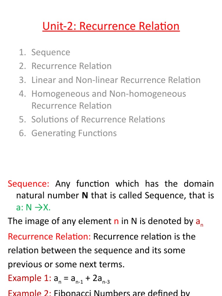 UNIT2 | Download Free PDF | Recurrence Relation | Nonlinear System