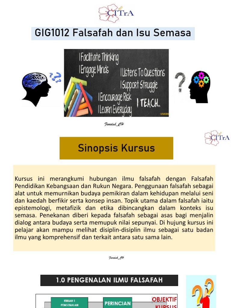 TOPIK 1 Pengenalan Ilmu Falsafah | PDF