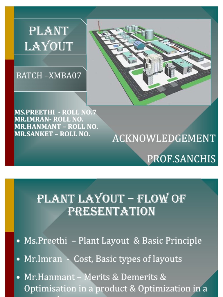 Plant Layout Optimization Techniques | PDF
