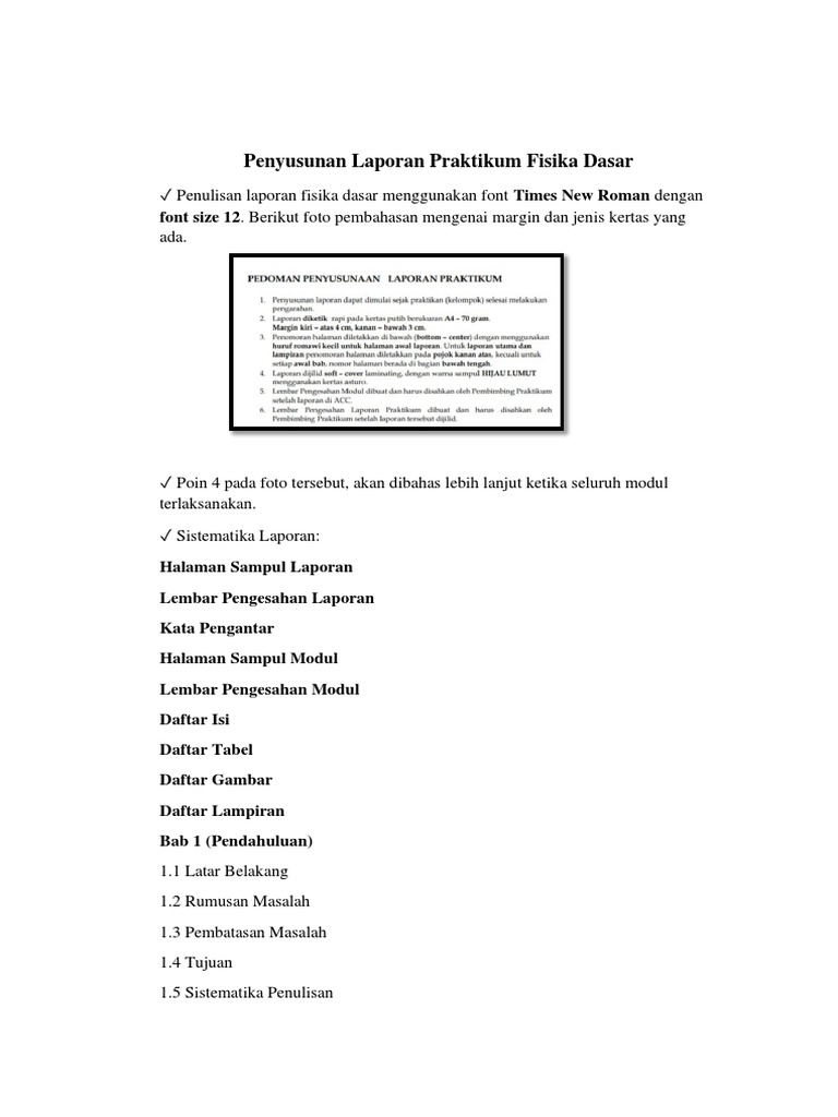 Laporan Penyusunan Praktikum Fisika Dasar. | PDF | Komputer