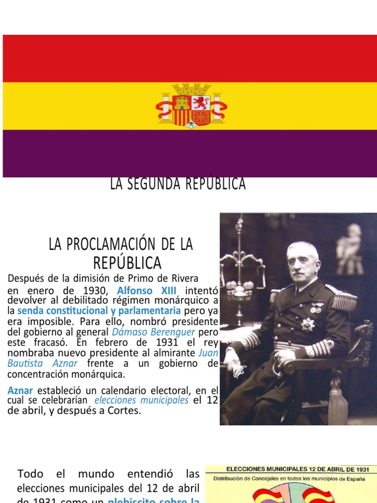 La Segunda República | PDF | Política de españa | España