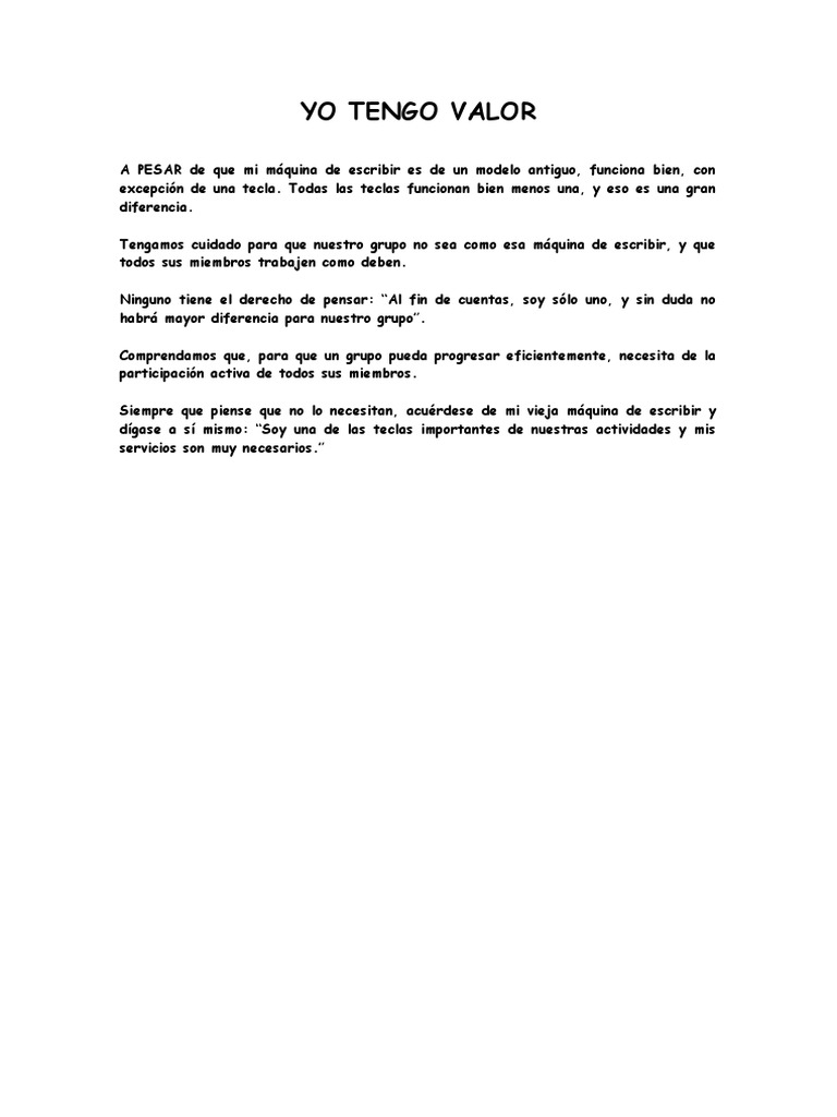 Yo Tengo Valor | PDF