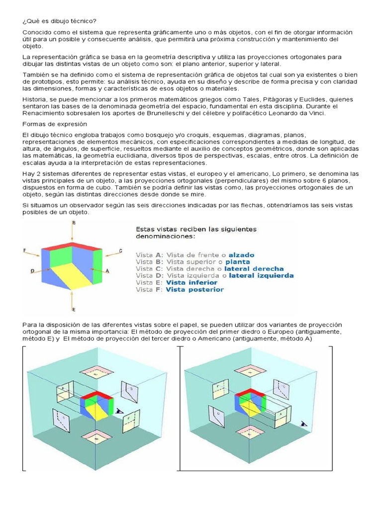 Qué Es Dibujo Técnico | PDF | Dibujo técnico | Perspectiva (Gráfica)