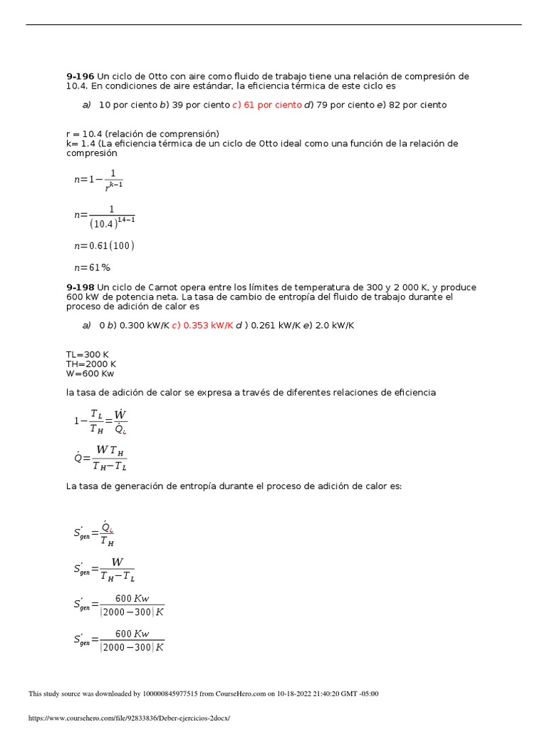 Deber Ejercicios 2 | PDF | Cantidad | Tecnología energética
