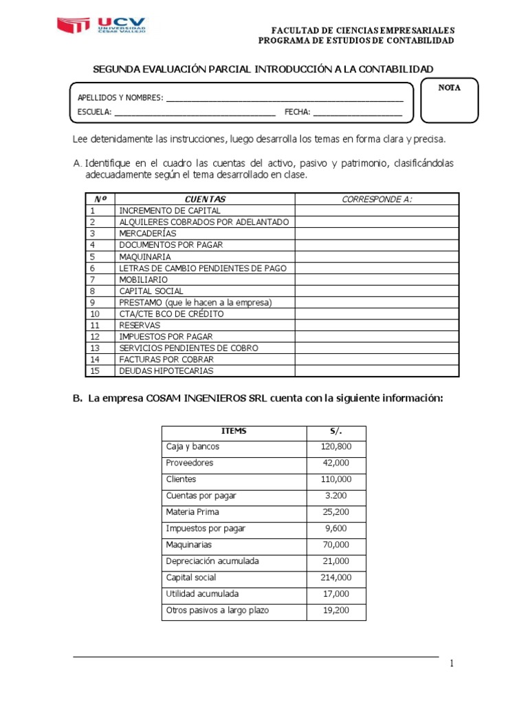 Segundo Parcial Contabilidad | PDF | Contabilidad | Activo fijo