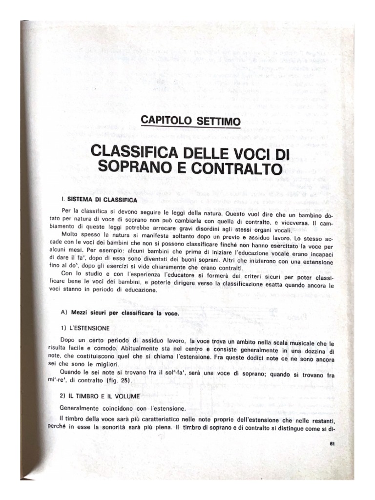 Classifica Delle Voci Di | PDF