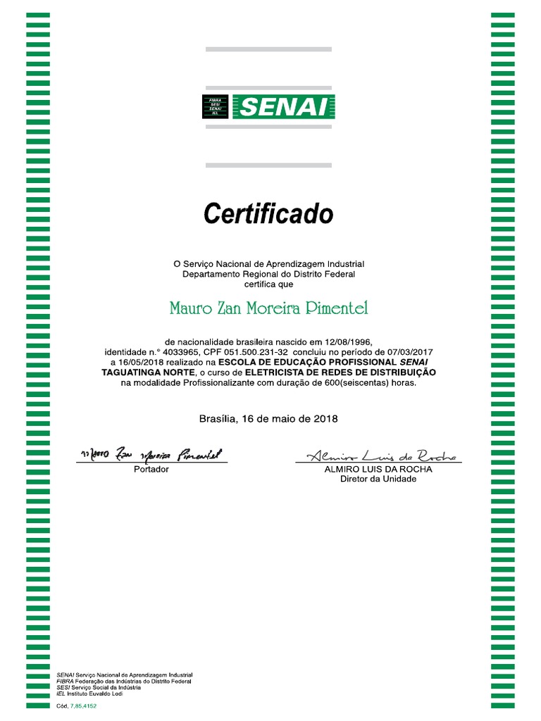 Diploma Senai 02 | PDF