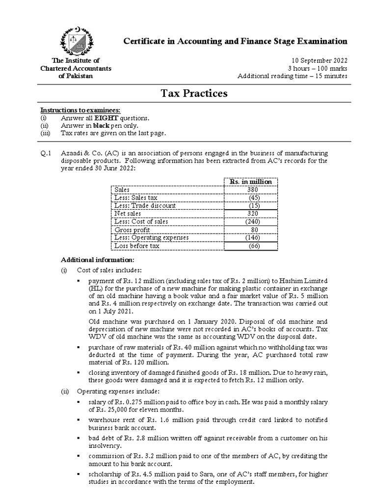 Calculating Tax on Asset Disposals and Income | PDF | Cost Of Living | Taxes