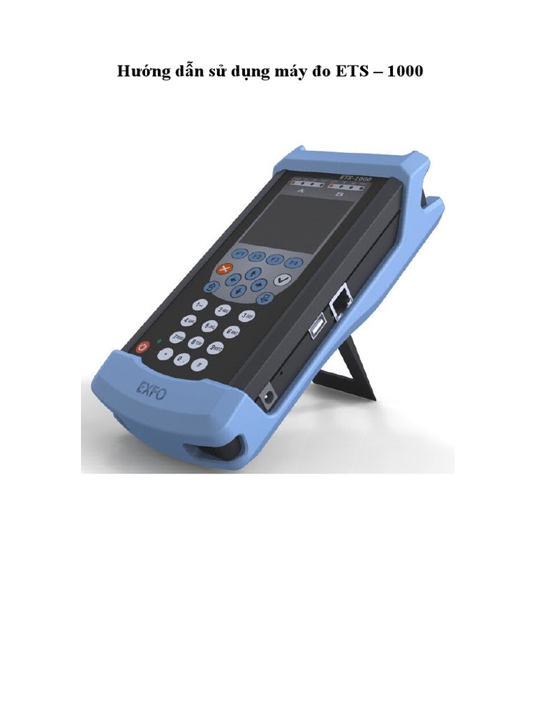 Huong Dan Su Dung ETS 1000 | PDF