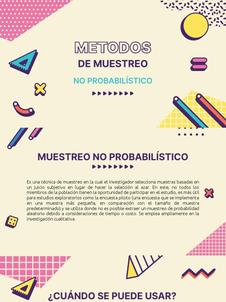 Muestreo No Probabilístico | PDF | Muestreo (Estadísticas) | Probabilidad