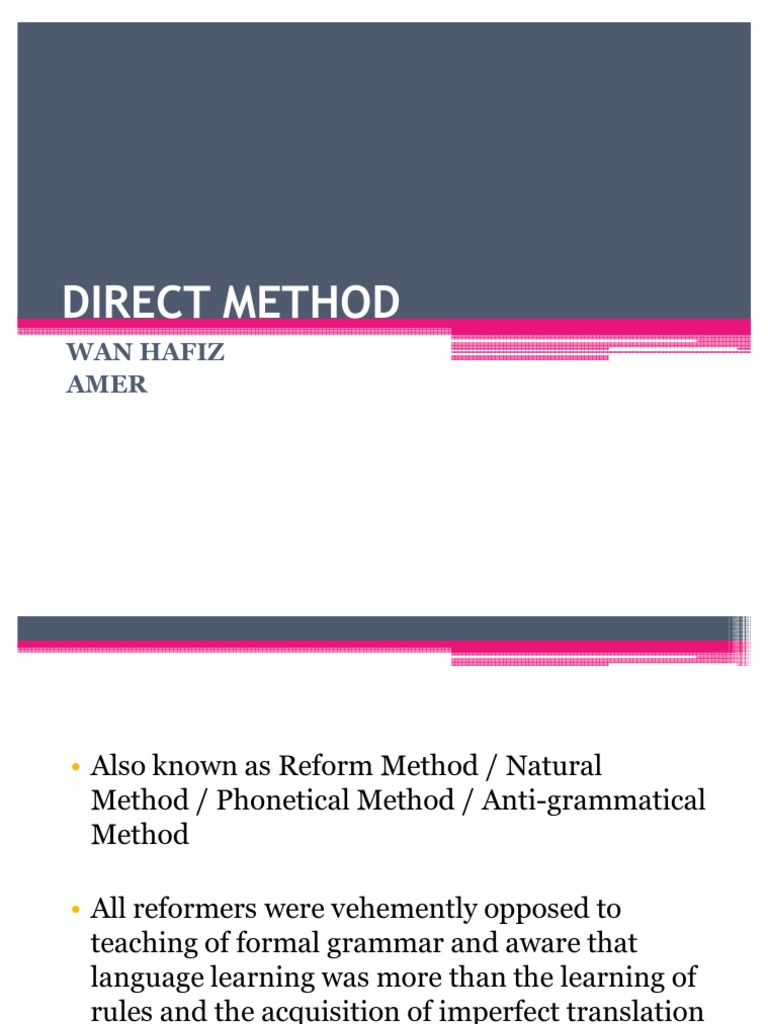 Direct Method | PDF