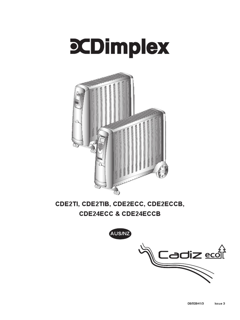 Dimplex Cadiz Eco UsMan (EN) | PDF | Thermostat | Manufactured Goods