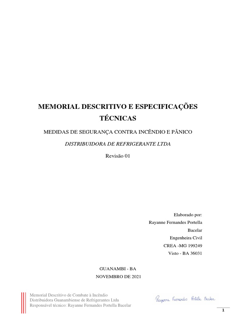 Antonio Texeira - Modelo de Memorial Descritivo de Combate A Inc - Att ...