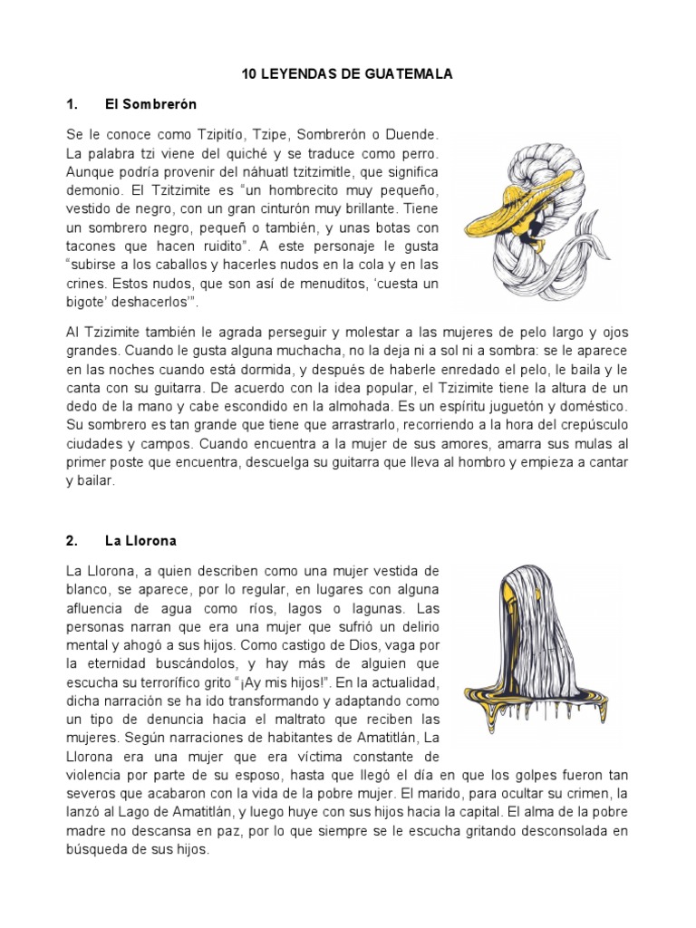 10 Leyendas Cortas de Guatemala | PDF