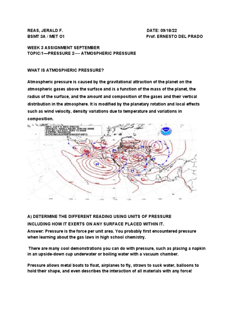Week 3 MET O1 - 3A | PDF | Pressure | Atmospheric Pressure