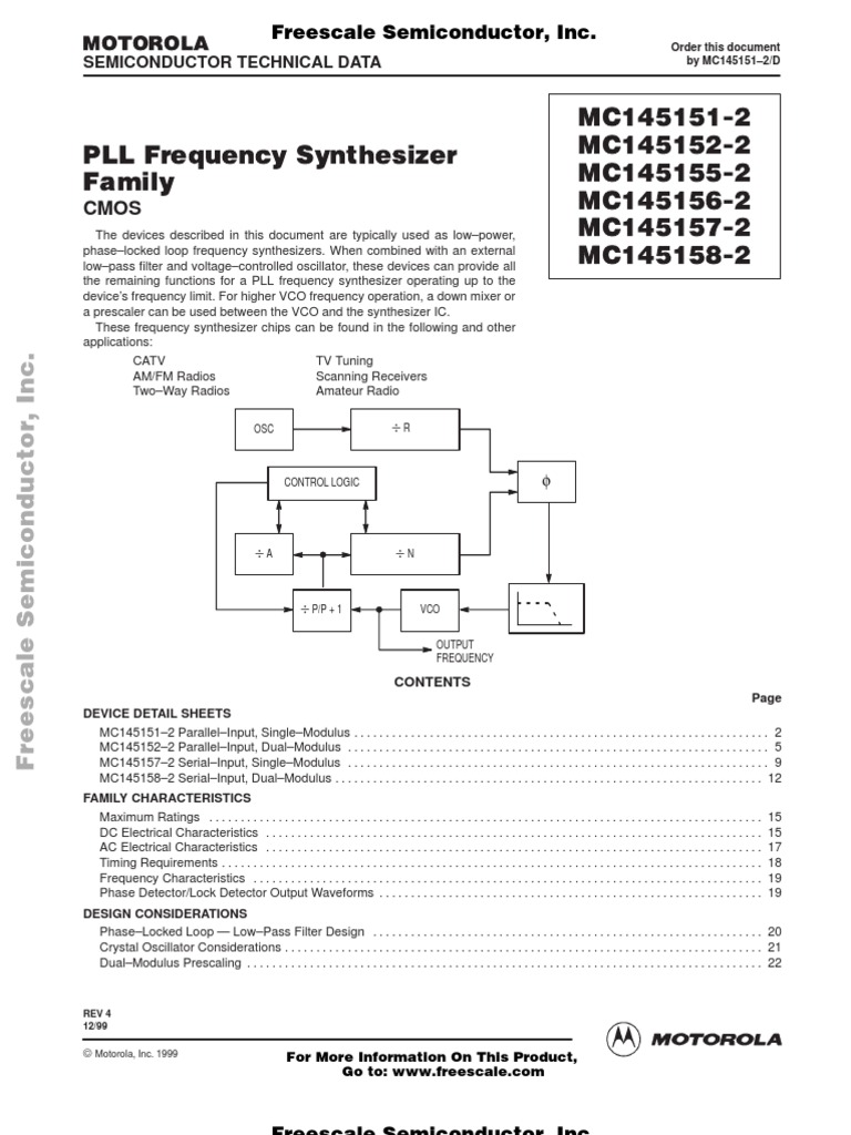MC145151 2 | PDF | Detector (Radio) | Electronic Oscillator